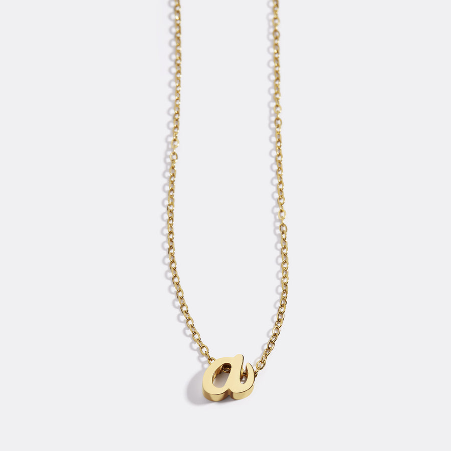 Tiny Initial Script Necklace – Mint & Lily