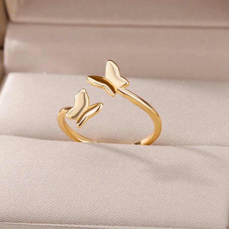 Adjustable Butterfly Ring – Mint & Lily