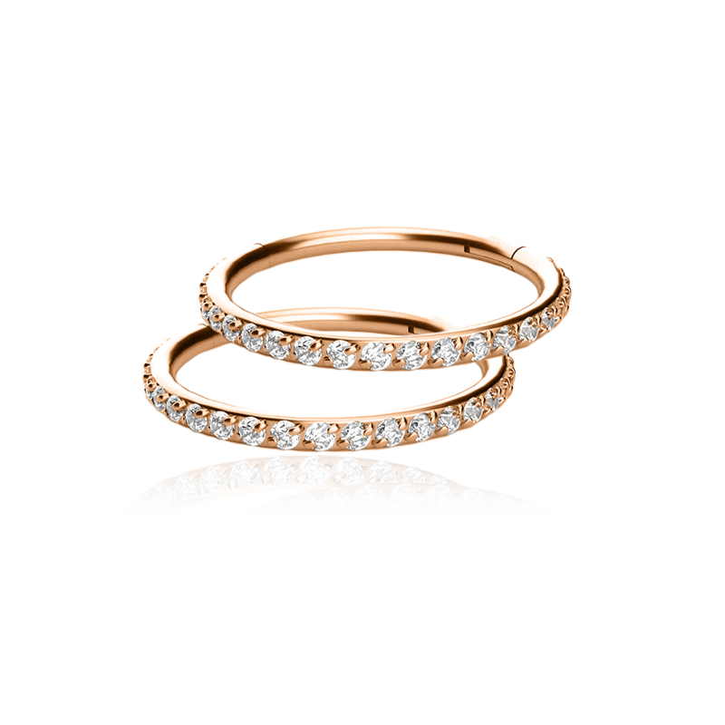 Eternity Crystal Cartilage Hoops – Mint & Lily