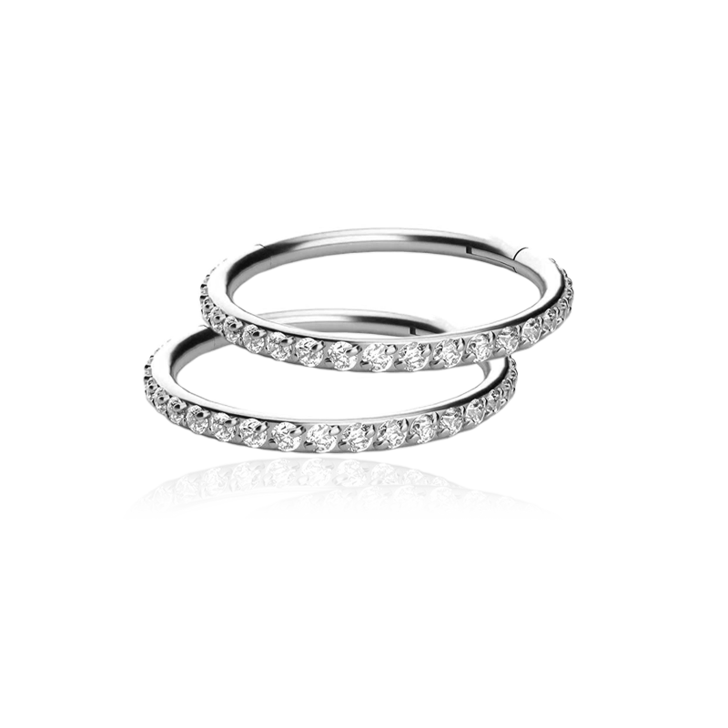 Eternity Crystal Cartilage Hoops – Mint & Lily