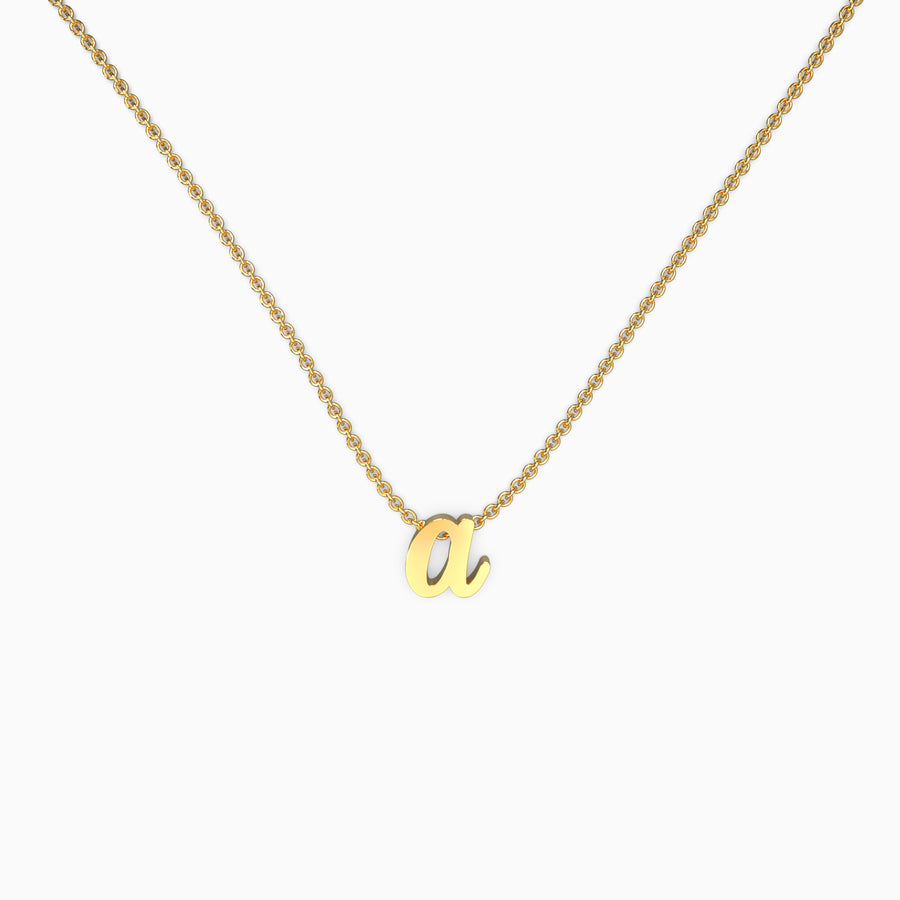 Tiny Initial Script Necklace – Mint & Lily