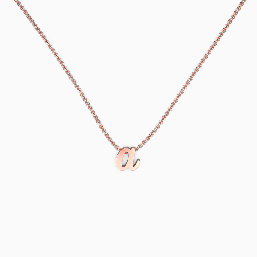 Tiny Initial Script Necklace – Mint & Lily