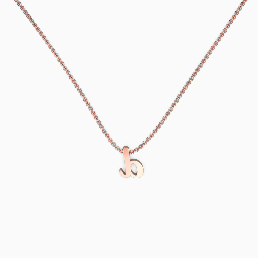 Tiny Initial Script Necklace – Mint & Lily