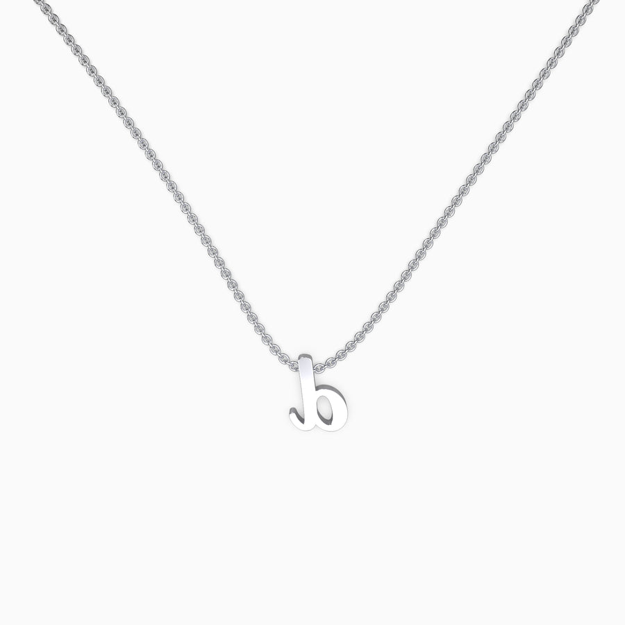 Tiny Initial Script Necklace – Mint & Lily