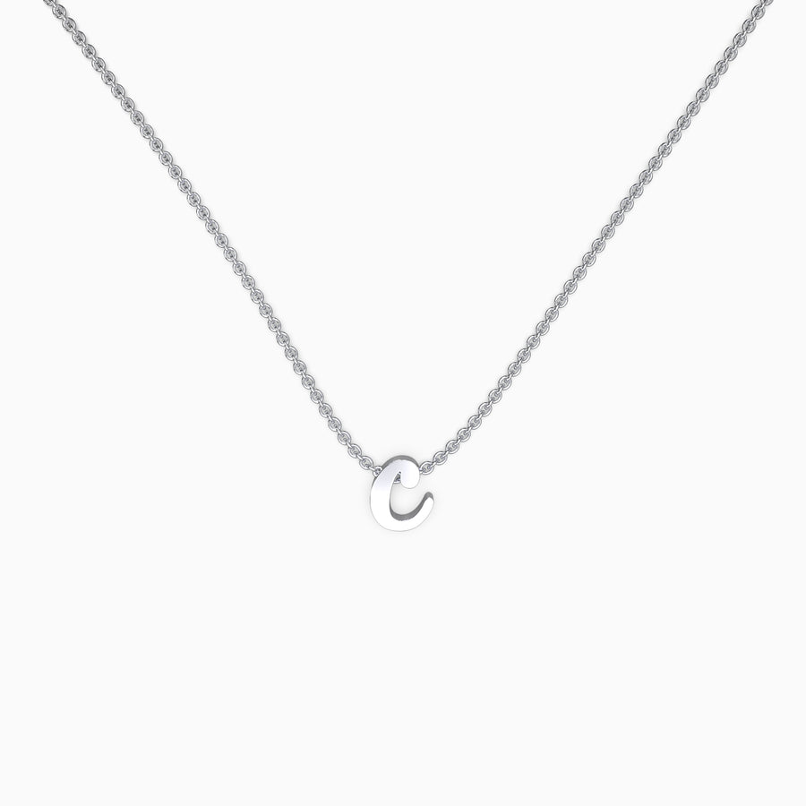 Tiny Initial Script Necklace – Mint & Lily