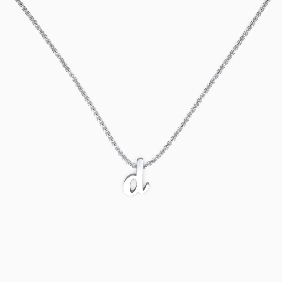 Tiny Initial Script Necklace – Mint & Lily