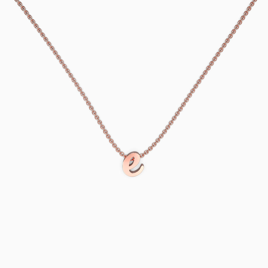 Tiny Initial Script Necklace – Mint & Lily