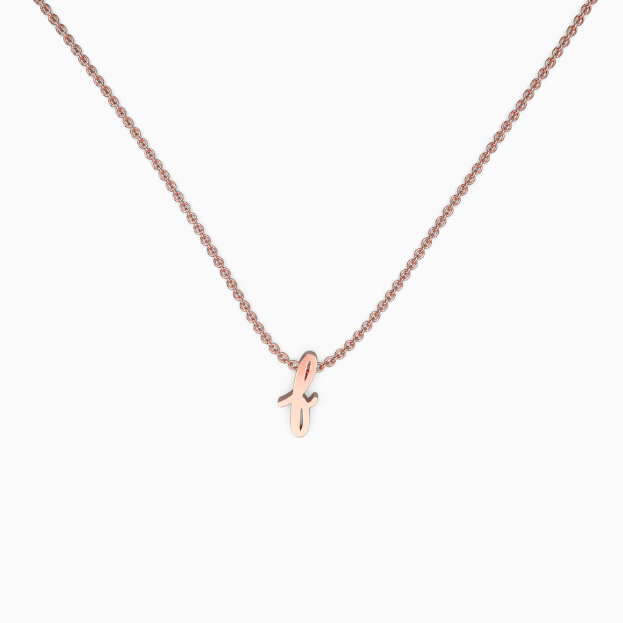 Tiny Script Initial Necklace – Mint & Lily