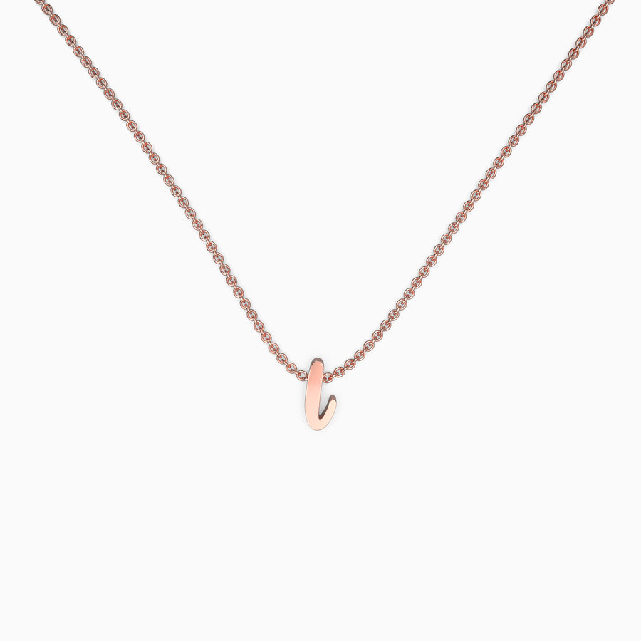 Tiny Initial Script Necklace – Mint & Lily