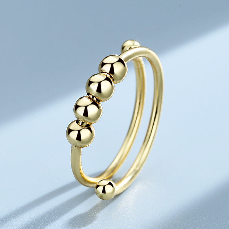 Adjustable Beaded Fidget Ring – Mint & Lily
