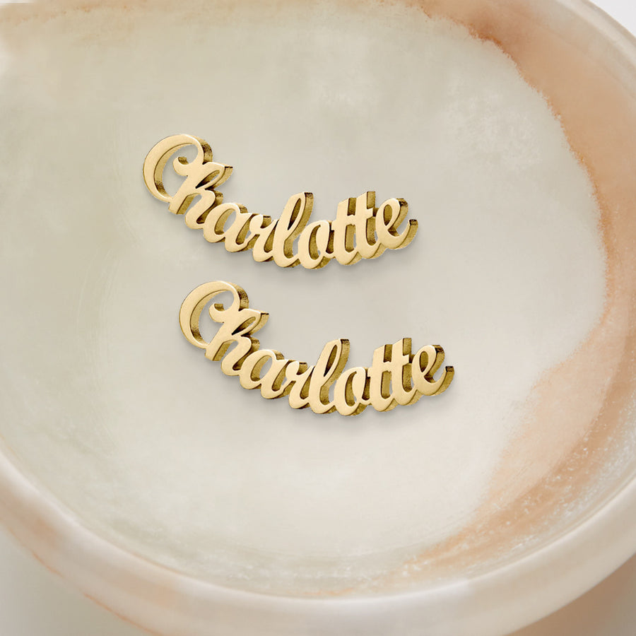 Custom Name Earrings - A Unique & Personalized Gift | Mint & Lily