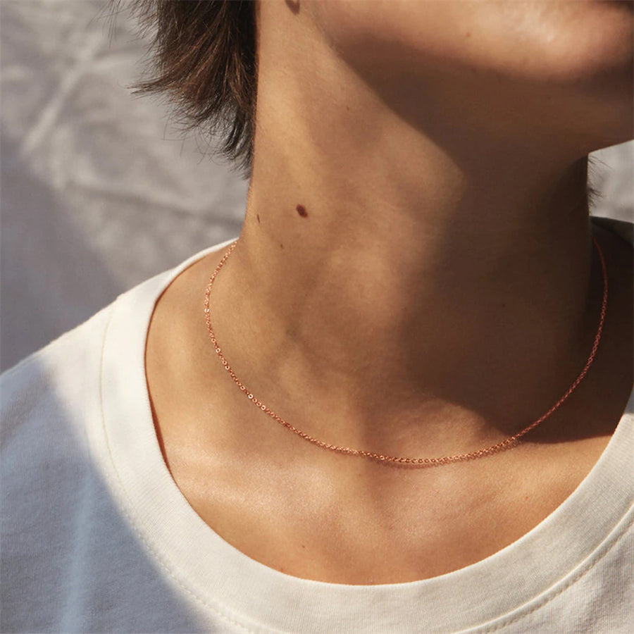 Dainty Cable Chain Necklace – Mint & Lily