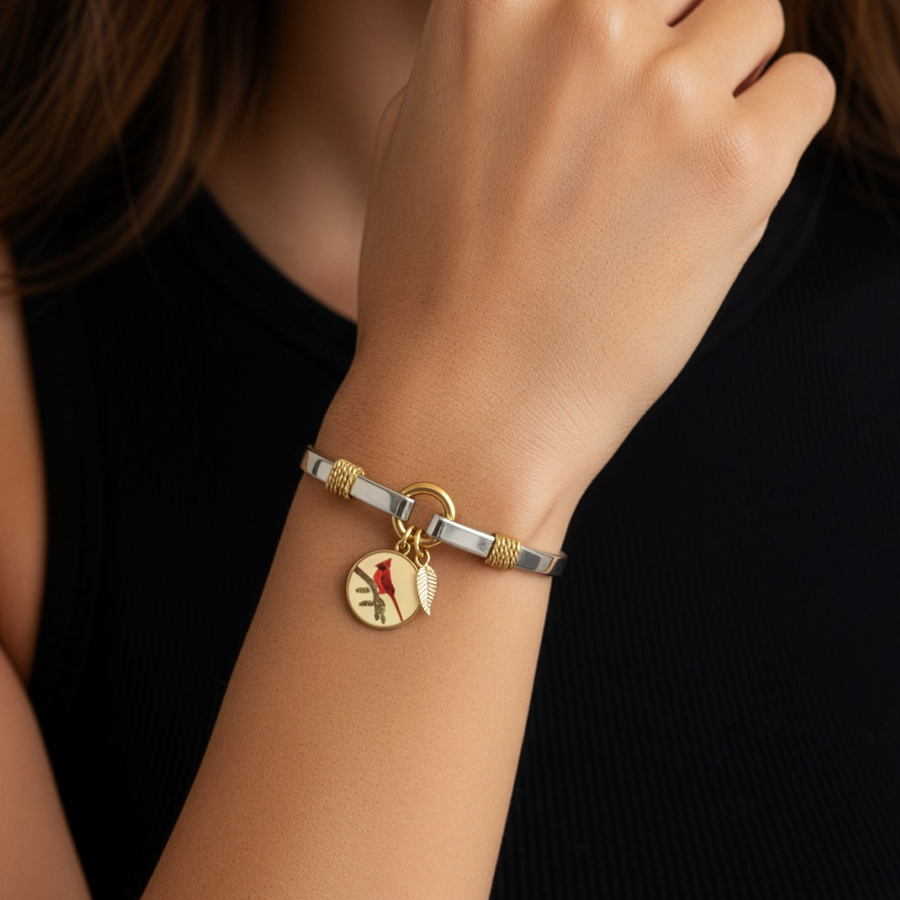 Cardinal - Two-Tone Custom Charm Bracelet – Mint & Lily